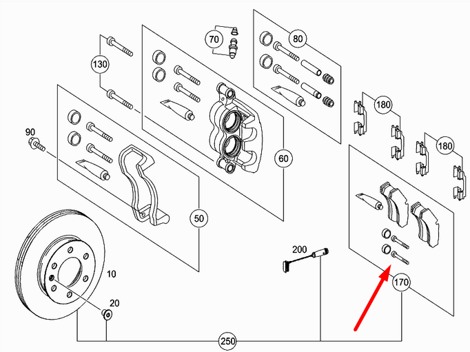 Mercedes-Benz SPRINTER 906 Front Brake Pad Set A9064210300 Genuine for ...