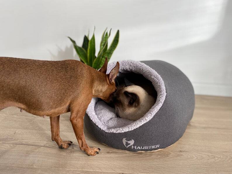 Indoor Pet House Cat Portable House Small Dog Nest Bed Warm Removable ...