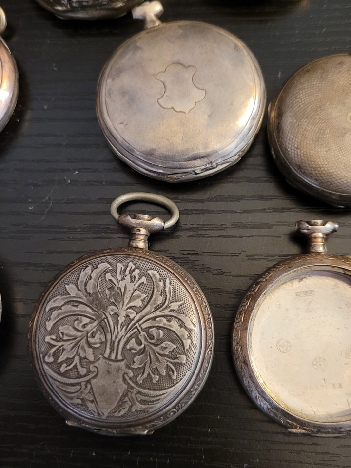 Antique Solid Silver Pocket Watch Cases Steampunk Repurpose Repair | eBay