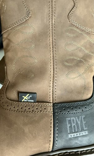 NIB FRYE Safety-Crafted 10” Western Work Boot Steel Toe 9.5M | eBay