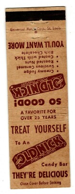 OLD NICK CANDY BAR matchcover matchbook - FOOD ADVERTISING - OLD! | eBay