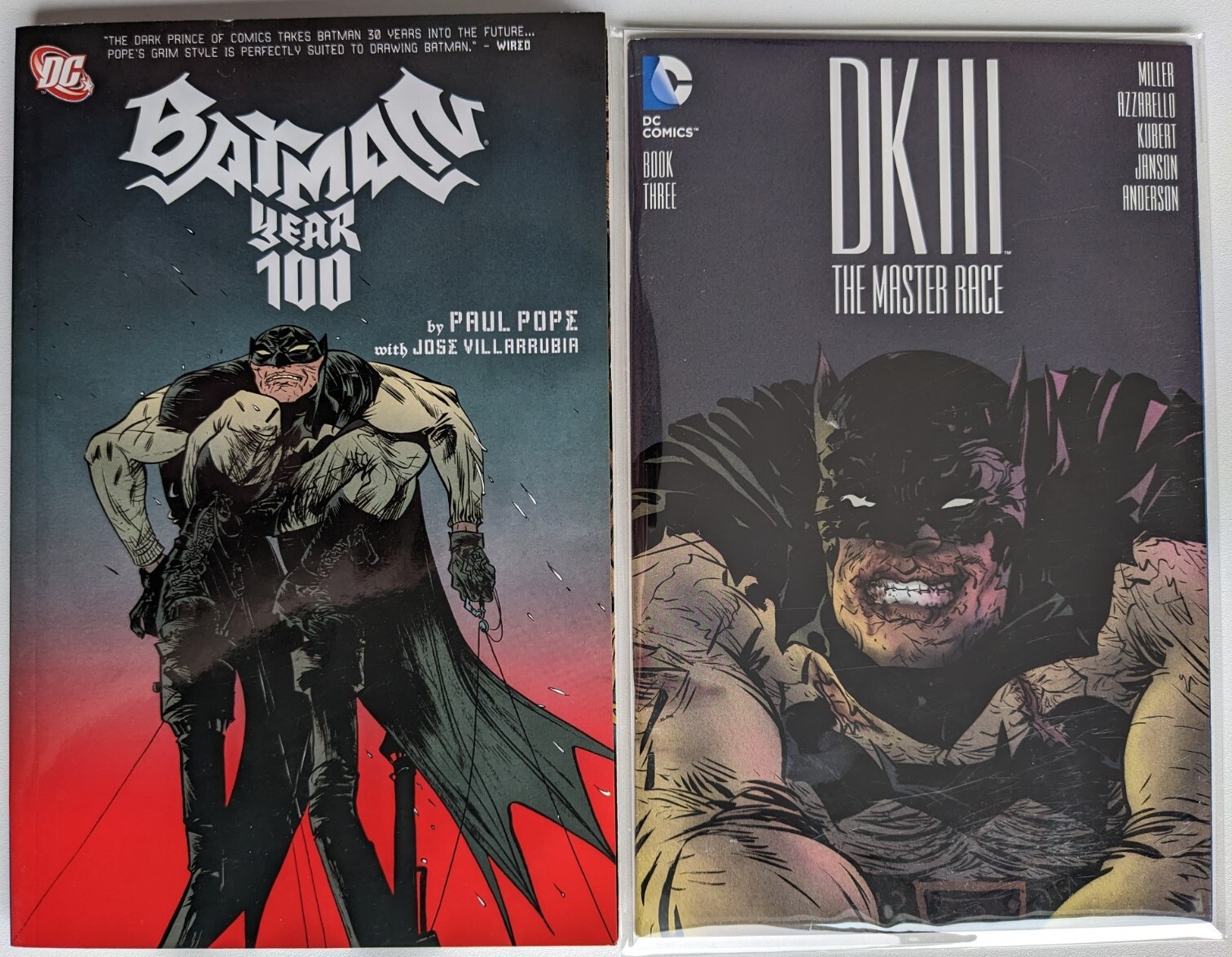 Batman Paul Pope lot of 2: Year 100 TPB & DK III Master Race Book Three ...