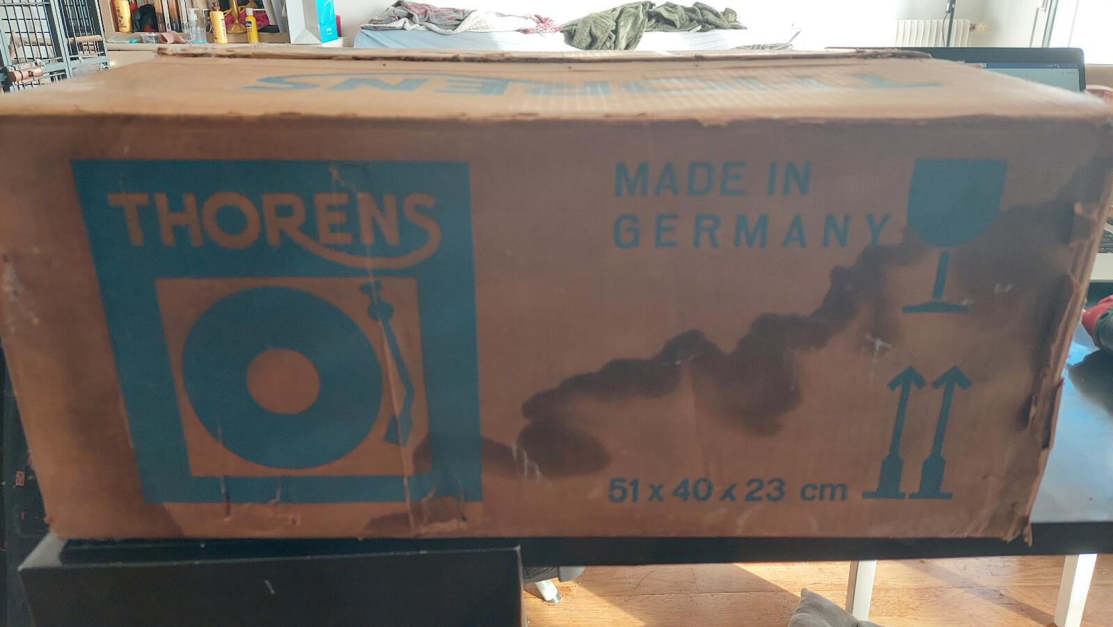 PLATINE VINYLE VINTAGE THORENS TD 150 MK1 1968 bras TP13 (Carton d ...