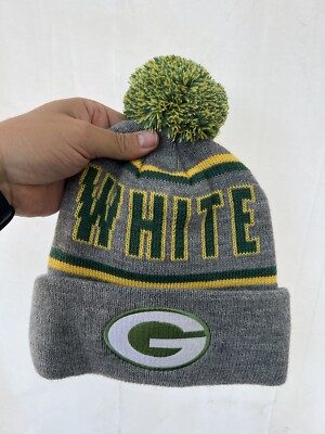 Green Bay Packers Reggie White Football Pom Knit Beanie Cap Hat ...