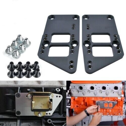 Black Billet Engine Mounts Swap Kit Motor Mount For Adapter Plates LS1 ...