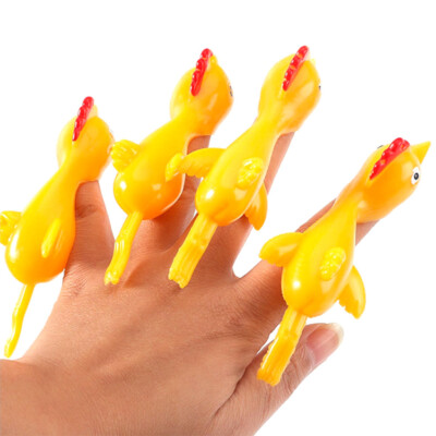 10PCS Slingshot Finger Toy Animal Chick Finger Elastic Flying Catapult ...