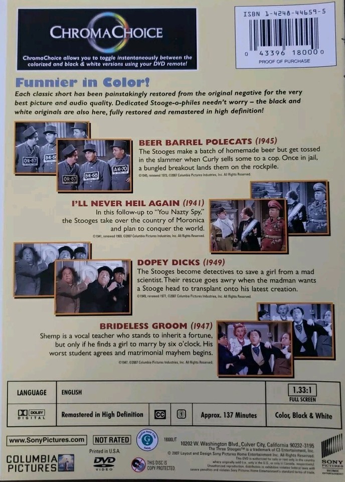 The Three Stooges: Hapless Half-Wits (DVD) | eBay