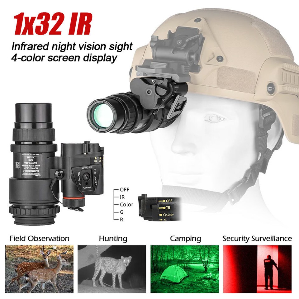 PVS18 Night Vision Sight NVG 1X32 Infrared Digital Scope Night Vision ...