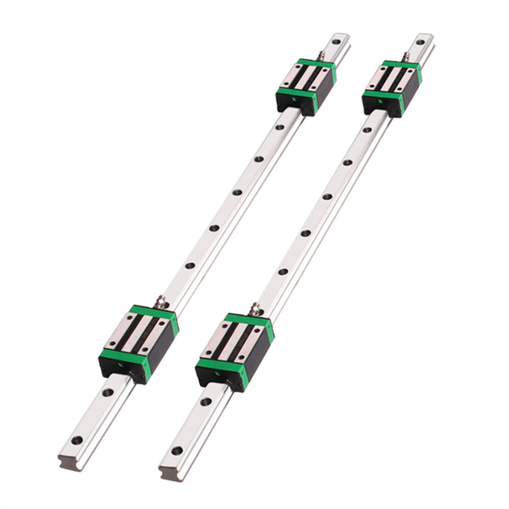 2x HGR20 Linear Rail Guide Shaft Rod ＆ 4x HGR20CA Bearing Blocks 200 ...