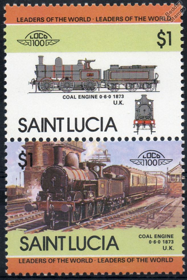 1873 LNWR Coal Engine 0-6-0 London & North Western Train Stamps / LOCO ...