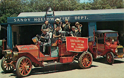Sandy Hollow Fire Department Car Red 1911 LaFrance Hose Truck Postcard ...