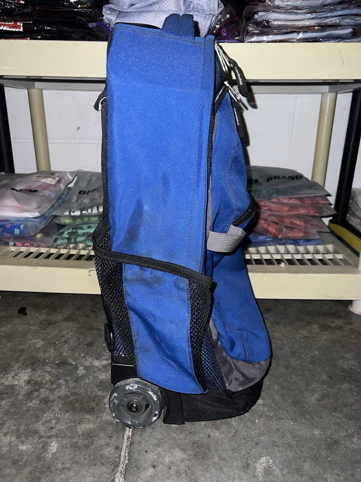 Vintage JanSport Rolling Backpack Laptop Bag Blue. - Gem