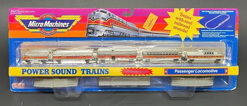 NEW (Vintage) Micro Machines Power Sound Trains PASSENGER LOCOMOTIVE ...