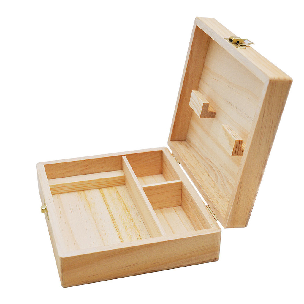 Wood Stash Box With Rolling Tray Large And Perfect To Organize Your ...