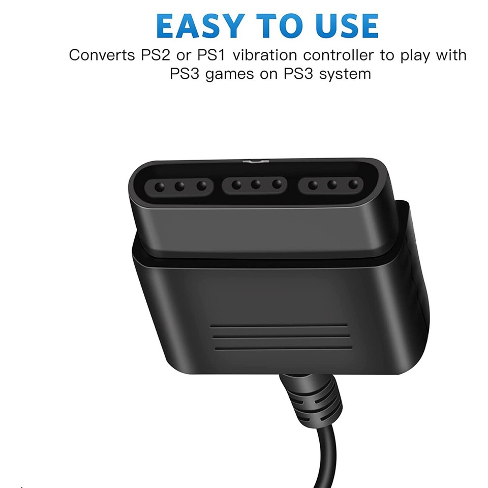 USB PS2 To PS3 Game Controller Adaptor Converter Cable For Sony ...
