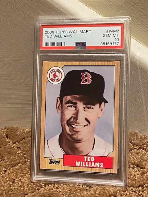 2006 Topps Wal-Mart Ted Williams PSA 10 Walmart Card NEW CASE LOW POP ...