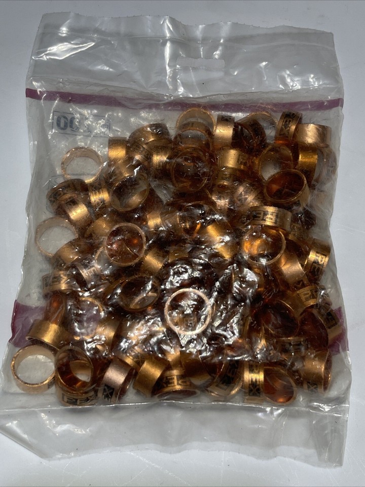 Bag of 100 Sioux Chief PEX Crimp Ring 1/2” Annealed Copper 649x2 USA ...