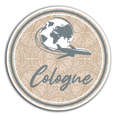 2 x 10cm Cologne Germany Vinyl Stickers - Travel Sticker Laptop Luggage ...