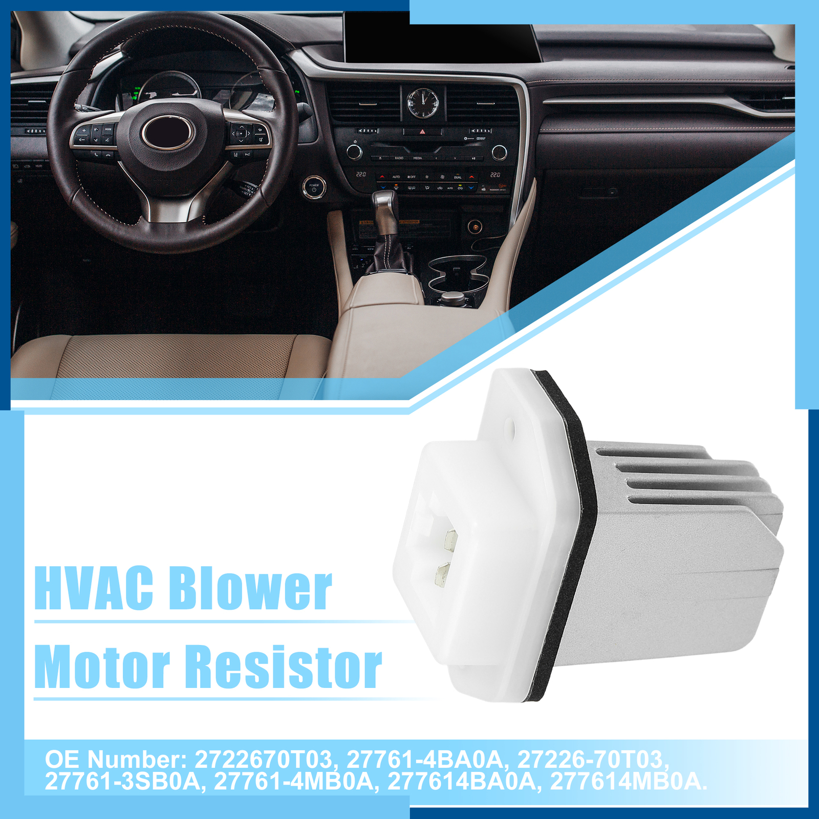 Pack (1) HVAC Blower Motor Resistor AC Blower Control Module Fit for ...