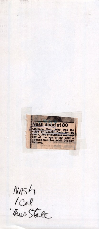 1985 Clarence Nash Voice Donald Duck NAMED Rare Vintage Original Press ...