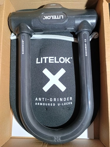 NEW! Litelok X3 + Mount Grinder Resistant Lock Diamond Secure Bicycle ...