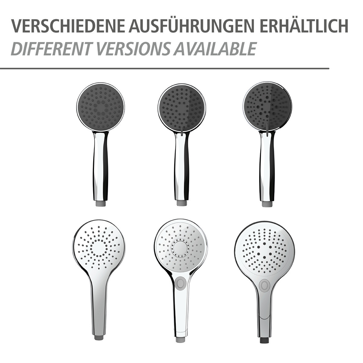 WENKO Duschkopf Basic Grau Ø10cm Brause Kopf Dusche Bad Wellness-Oase ...