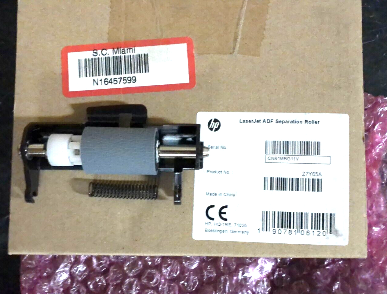 GENUINE HP Z7Y65A LaserJet ADF Separation Roller Unit | eBay