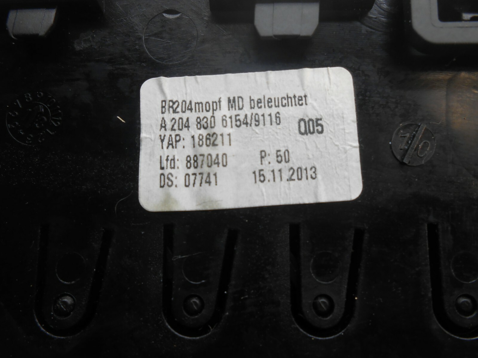 2014-15 Mercedes C-Class Silver Center Dash OEM A2048306154 ...