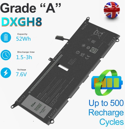 DXGH8 0DRRP Battery for Dell XPS 13 9370 9380 Inspiron 13 7390 7391 2 ...