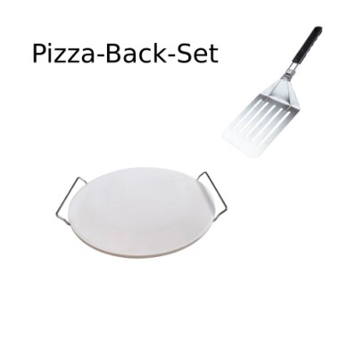 Pizza Baking Set: Pizza Stone 33Cm Including Holder And Pizza Peel | eBay