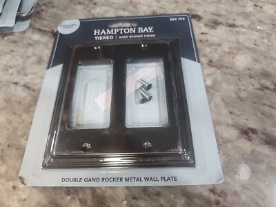 Hampton Bay Tiered Aged Bronze Double Gang Rocker Wall Light Switch ...
