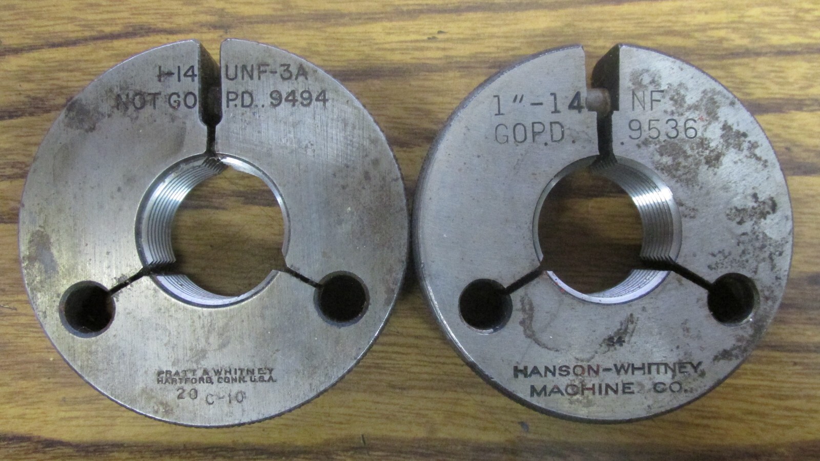 Go and No Go Thread Ring Gage Set 1"-14 UNF-3A | eBay