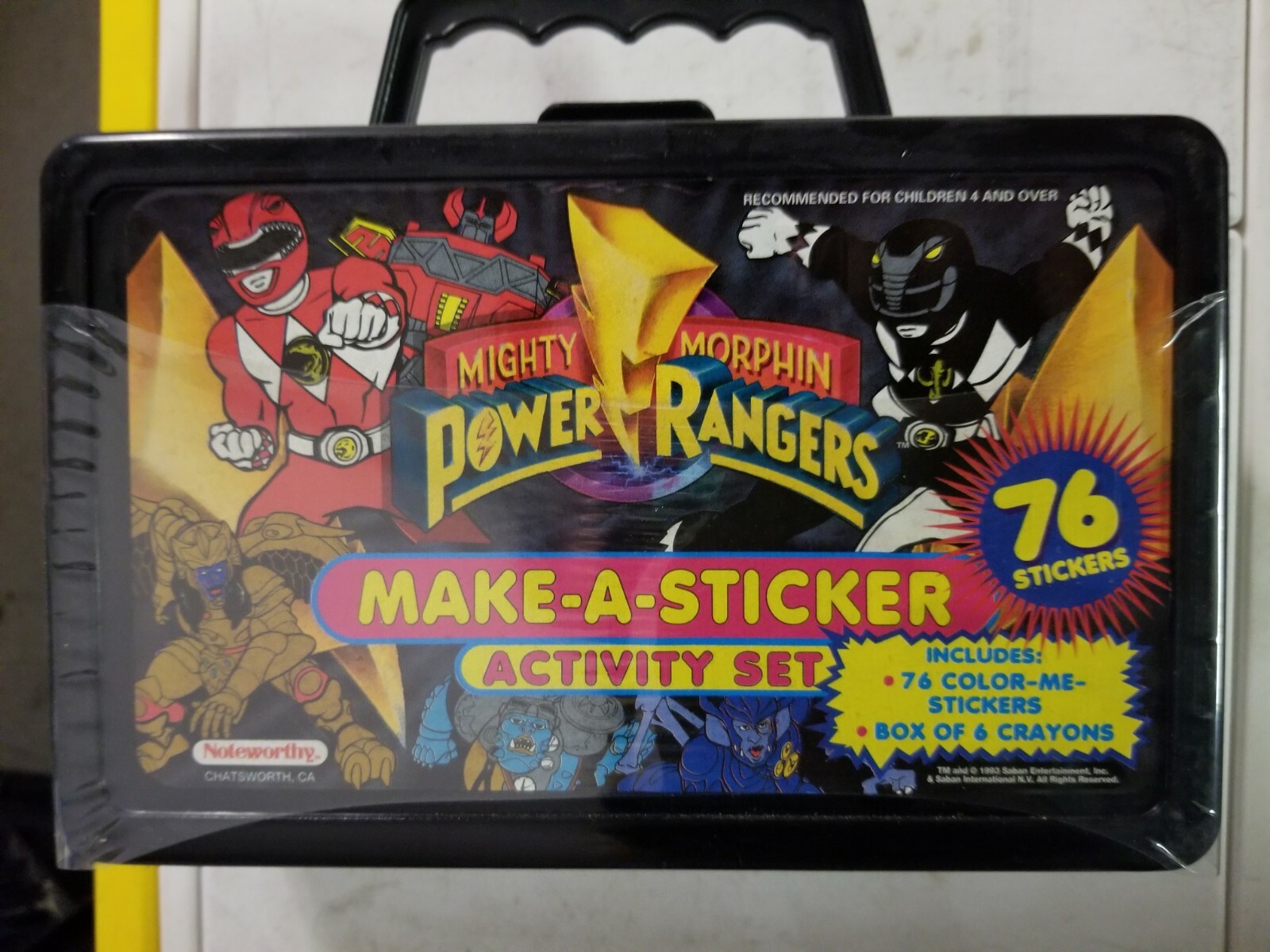 Vintage Power Rangers 1993 Make-A-Sticker Activity Set - plastic ...