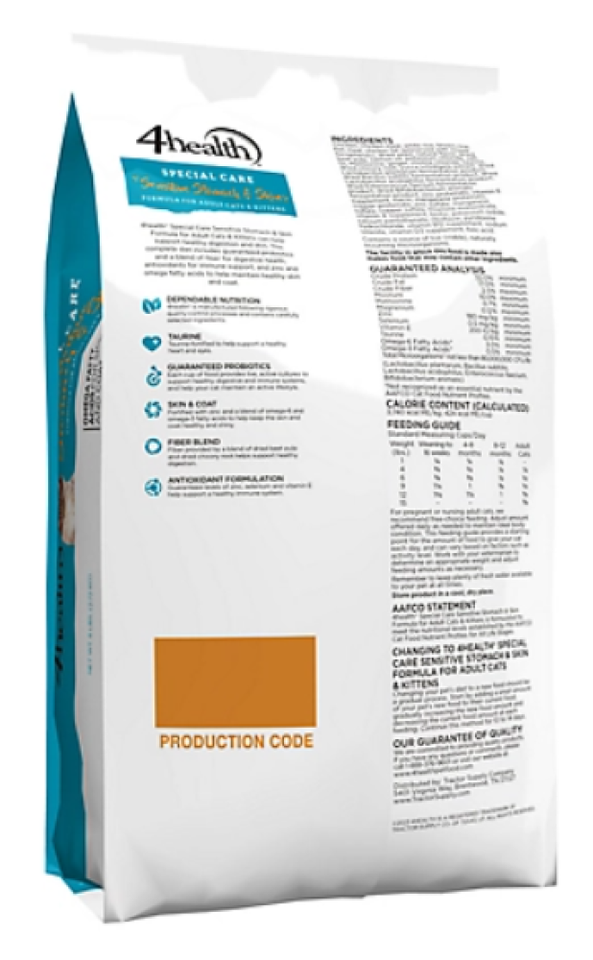 4health 10145 - Sensitive Stomach and Skin Dry Cat Food, 6 lb. | eBay