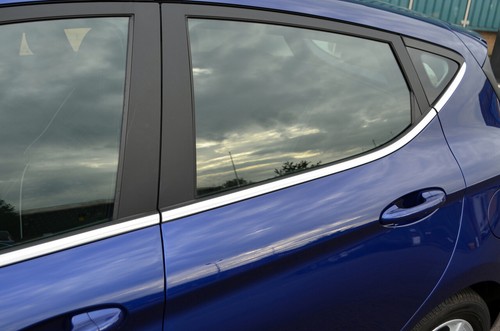 Chrome Lower Side Door Window Sill Trim Covers 8Pc To Fit Ford Fiesta ...