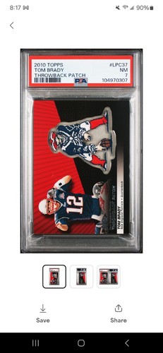 2010 Topps Tom Brady Throwback Patch Psa 7 Low Pop | eBay