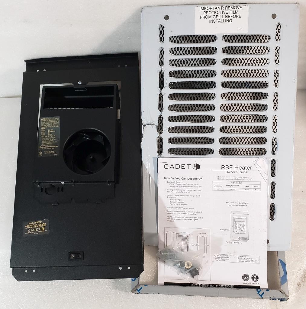 Cadet 79241 RBF 1000-Watt 120 Volt Electric Wall Heater Polished ...