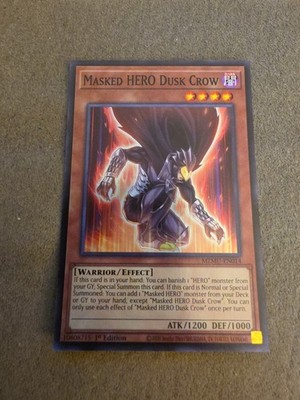 Yu-Gi-Oh Maze Of Muertos Masked HERO Dusk Crow Super Rare MZMU-EN014 NM ...
