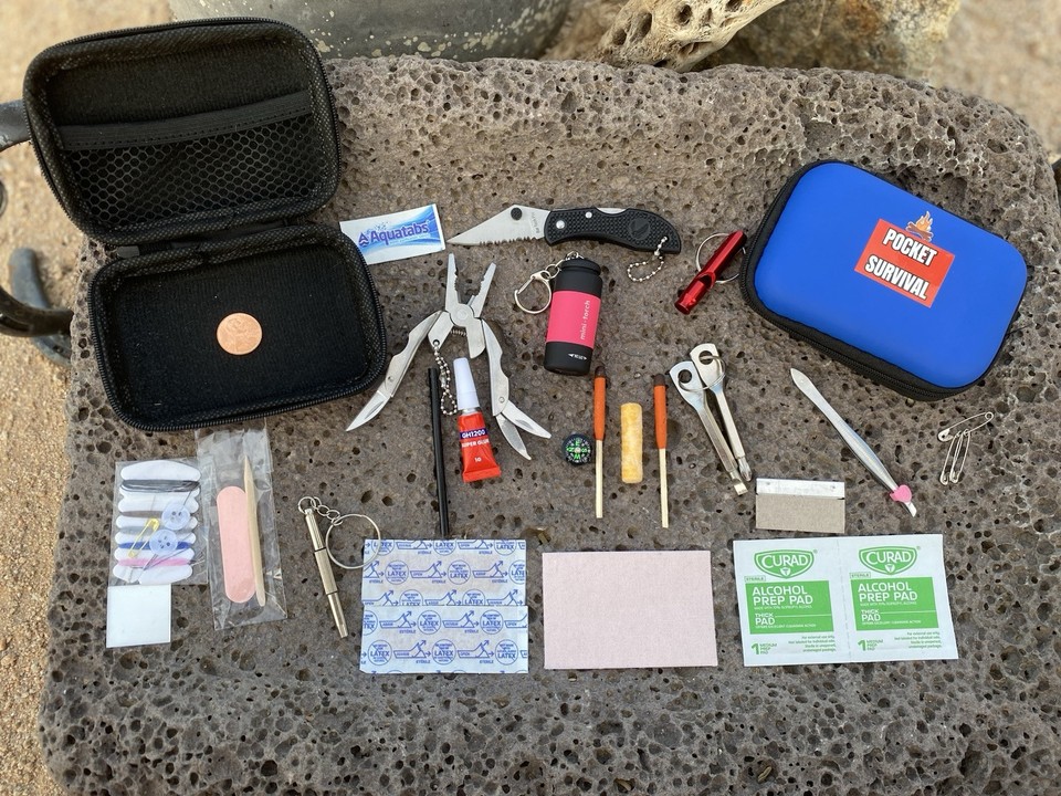 Emergency Survival/Firestarter/Fishing Kit Knife First Aid Repair ...