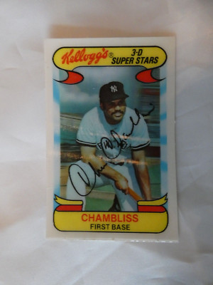 BASEBALL CARD 1978 CHRIS CHAMBLISS #13 3D KELLOGGS | eBay
