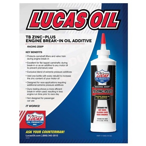 Lucas 10063 Engine Break-In Oil Additive, TB Zinc Plus, Case of 12 | eBay