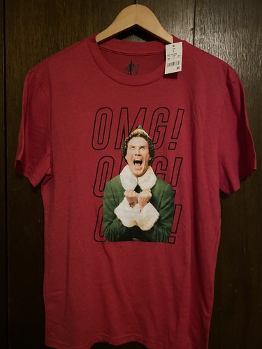 Elf Movie T Shirt NEW Size L “OMG Santa I Know Him” Will Ferrell ...