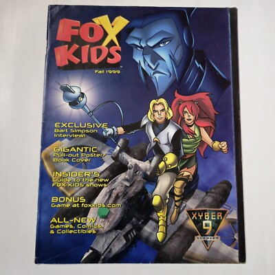 Fall 1999 Totally Fox Kids Magazine Godzilla Simpsons Power Rangers ...