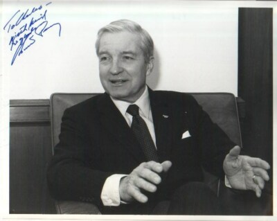(2) Charles Percy Autographed 8x10 Photo & Letter Illinois Politician D ...