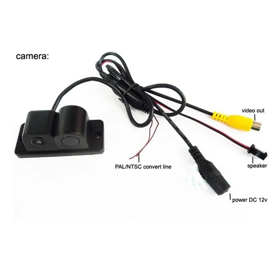 Car Reverse Rear Radar Alarm System 2in 1 Rear View Backup Camera ...