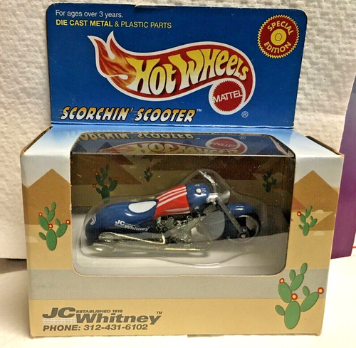 Hot Wheels JC Whitney Special Edition SCORCHIN' SCOOTER Blue Motorcycle ...
