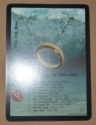 THE LORD OF THE RINGS TCG CCG THE ONE RING OVERSIZE PROMO CARD 2003 ...