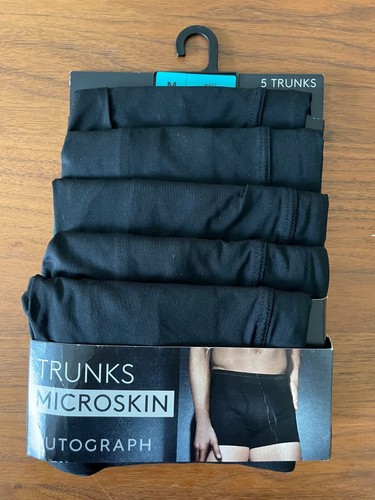 M&S Autograph Microskin Boxer Trunks Multiple Sizes Black x5 | eBay UK