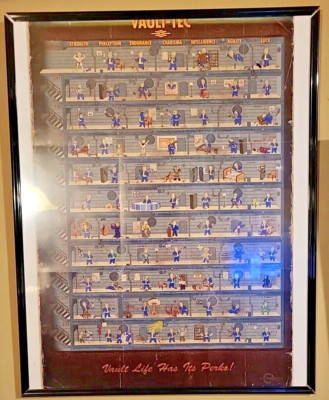 Framed Fallout 4 Vault-Tec Promo Poster Insert Authentic Xbox One ...