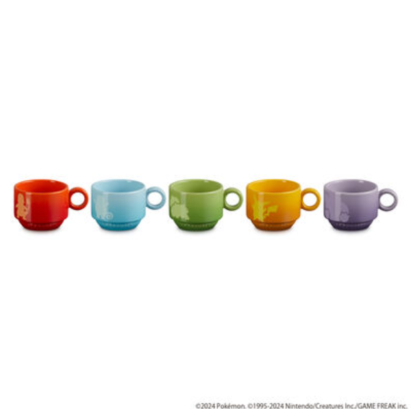 Le Creuset Pokemon Collection Stacking Mug Set of 5 Tea Cup Limited New ...
